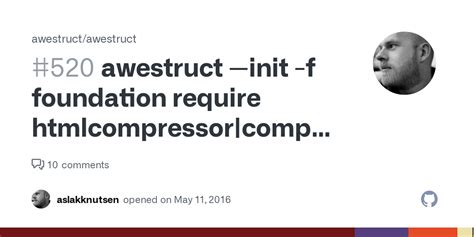 Awestruct Init F Foundation Require Htmlcompressor Compass Uglifier Zurb Foundation Issue