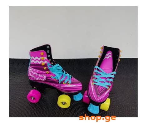 ოთხ ბორბლიანი როლიკები მაღალი ხარისხის ვარდისფერი