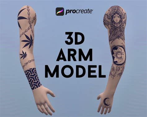 Procreate D Arm Object Models Procreate Tattoo Model D Male Model D Female Model D Leg