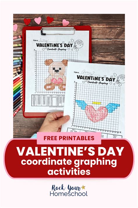 Valentines Day Coordinate Graphing Worksheets Free Set Rock Your Homeschool