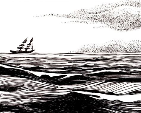 Water Lines Pen Ink Part I Abolina Art