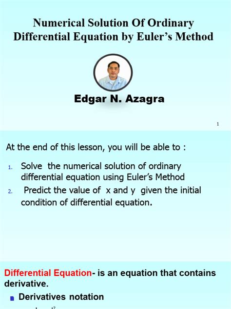 Eulers Method Pdf Numerical Analysis Differential Equations