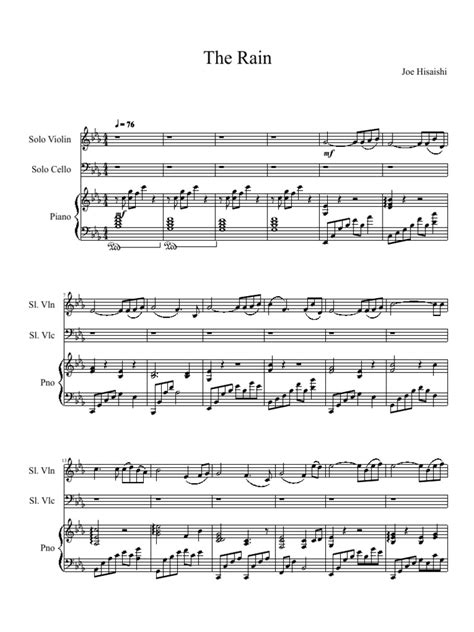 Joe Hisaishi The Rain Pdf Formes Musicales Technologie Musicale