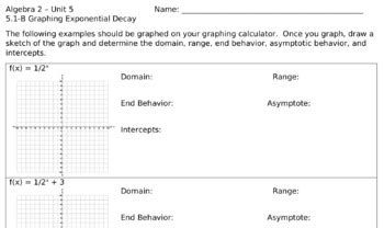 Graphing And Analyzing Exponential Growth And Decay Lesson Bundle