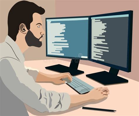 Hands Work On Website Or App Ui Ux Design And Programming Stock
