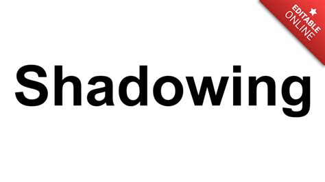 Shadowing Plain On White Background Text Effect Generator