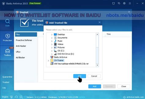 baidu antivirus false positive how to set file folder exclusions in