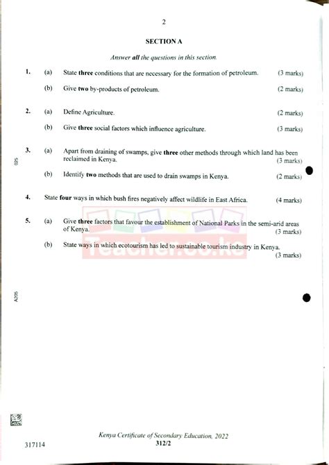 SOLUTION 2022 Kcse Geography Paper 2 Teacher Co Ke Studypool
