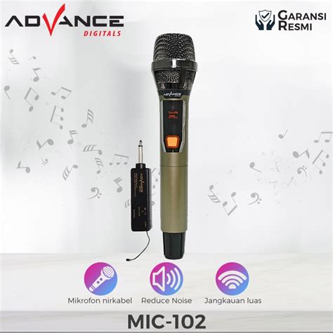 Jual Advance Mic Profesional Wireless Microphone MIC102 Mikropon Tanpa Kabel Shopee Indonesia