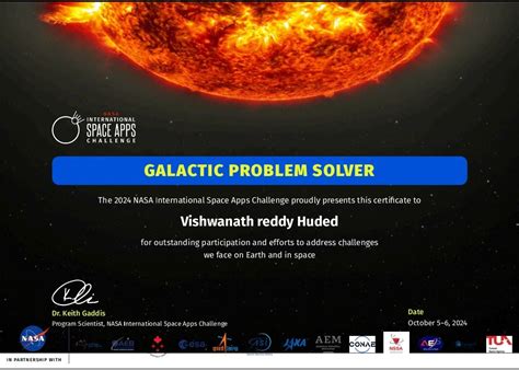 vishwanath reddy huded on linkedin nasa kit spacechallenge