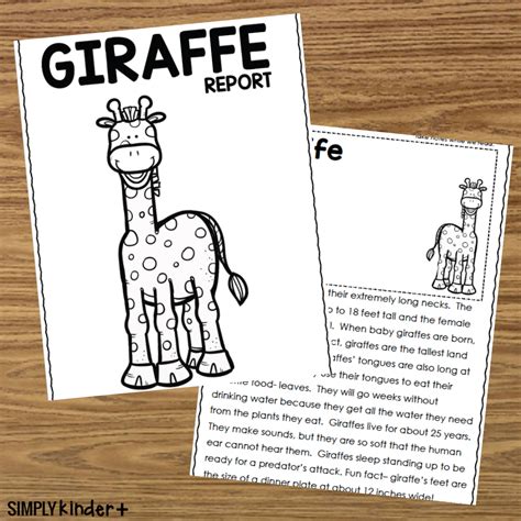 Giraffe Research Report Simply Kinder Printable Membership