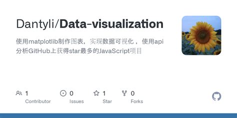 GitHub Dantyli Data visualization 使用matplotlib制作图表实现数据可视化 使用api分析GitHub上获得star最多的JavaScript项目