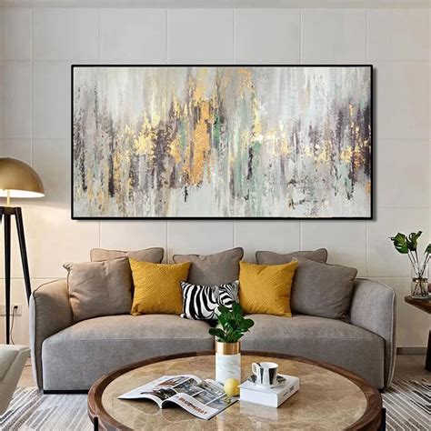 추상 미술 장식 대형 벽화 황금 그림 인쇄 및 유화 현대 거실 장식 그림 벽 장식그림 And 서예 Aliexpress