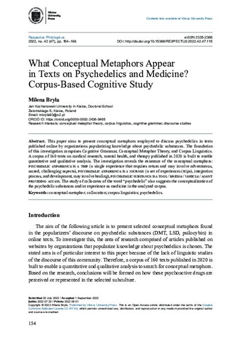 pdf what conceptual metaphors appear in texts on psychedelics and