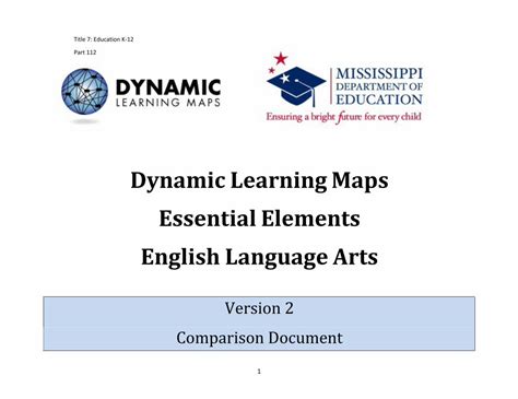 pdf dynamic learning maps essential elements english …dynamic