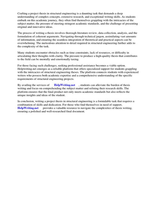 Project Thesis In Structural Engineering Pdf Thesis Engineering