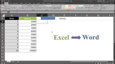 Push Data From Excel To Ms Word Content Controls Using Excel Vba Youtube