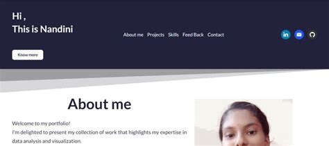 g nandini on linkedin visualization porfolio website ai