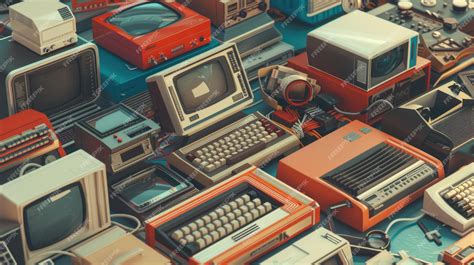 Premium Photo A Pile Of Old Computers And Electronic Devices Suitable For Technology Concepts