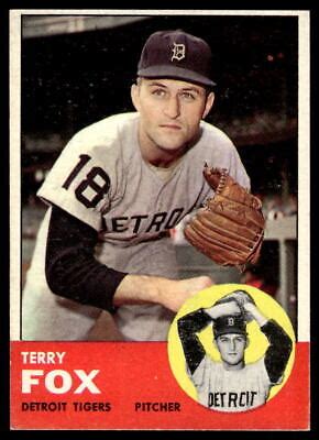 1963 Topps Terry Fox 44 Detroit Tigers Baseball Card Ebay
