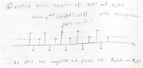 Solved X2 T A Find Fourier Transform Of Xp T And X961