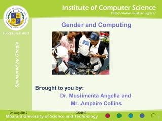 Gender And Computing PPT