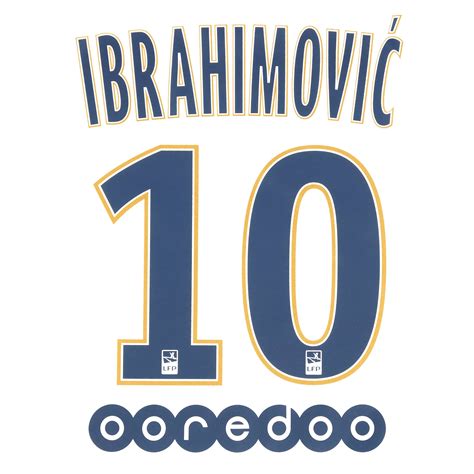 2014 15 Paris Saint Germain Away Ibrahimovic 10 Name Set