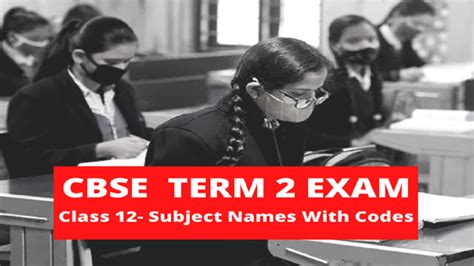 Term 2—cbse Board What Are Cbse Subject Codes For Class 12th Along With Subject Names