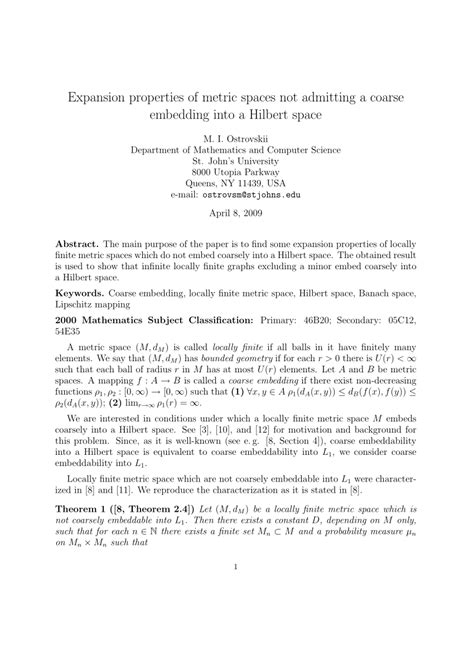 Pdf Expansion Properties Of Metric Spaces