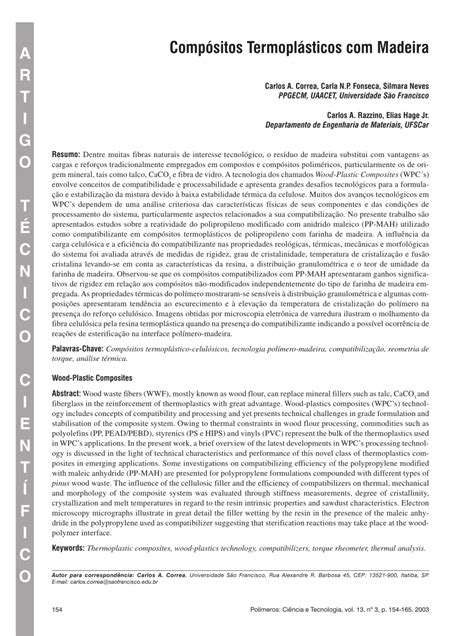 Pdf Wood Plastic Composites