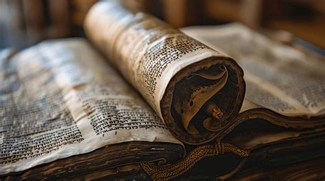 Torah Scroll Book Close Up Background Torah Scroll Jewish Background