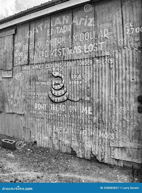Historic Mining Town Sign Oatman Arizona Infrared Editorial