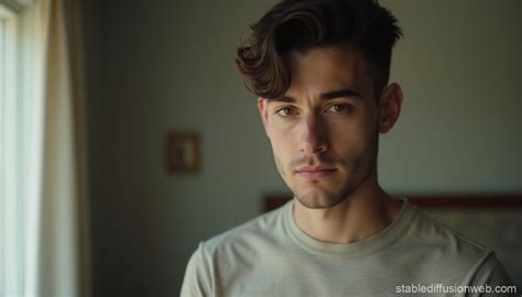 Babe Man In Quiet Reflection Stable Diffusion Online