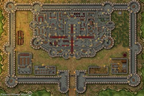 Dnd Castle Gate Map Dnd Castle Battle Map Pdf Large Castle Map Dnd