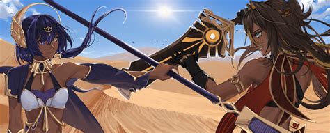 Dehya And Candace Genshin Impact Drawn By Celtaer Danbooru