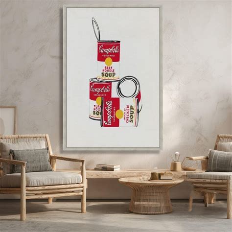Andy Warhol Campbells Soup Cans Canvas Print Pop Art Kitchen Decor