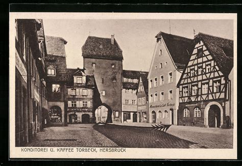 Ansichtskarte Hersbruck Kondiorei U Cafe Torbeck Am Stadttor