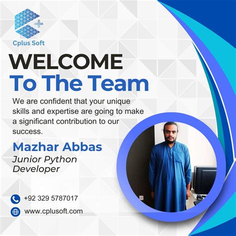 Cplus Soft On Linkedin Welcome Newteammember Python Cplussoft