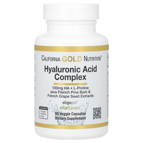 Гиалуроновая кислота California Gold Nutrition Hyaluronic Acid Complex ...
