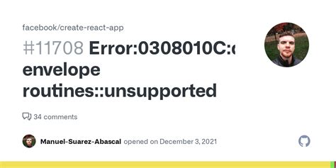 Error0308010cdigital Envelope Routinesunsupported · Issue 11708