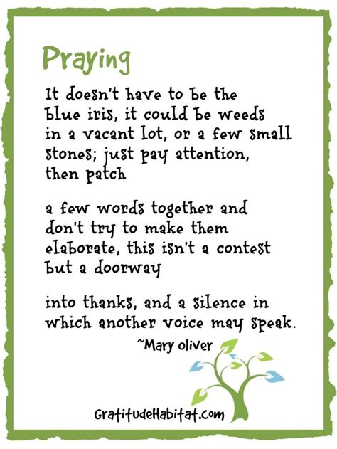 Gratitude Poems Mary Oliver