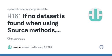 If No Dataset Is Found When Using Source Methods Suggest A Sourcename