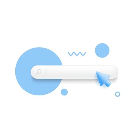 Premium Vector 3d Search Bar Template For Website Navigation Search
