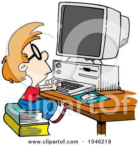 Royalty Free RF Computer Nerd Clipart Illustrations Vector Graphics