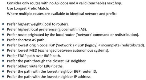 what is the bgp path selection process fir3net