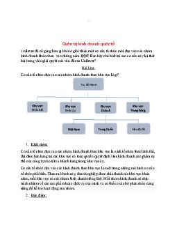 Phân tích chiến lược của Unilever Quản trị kinh doanh quốc tế Trường đại học Nha Trang PDF