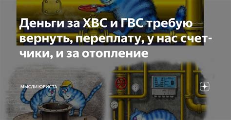 Деньги за ХВС и ГВС требую вернуть, переплату, у нас счетчики, и за ...