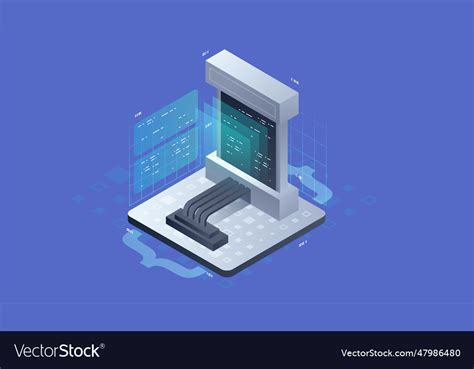 Software Development Concept Of Programming Data Vector Image