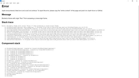 Windows Desktop App Breaks When Issue Laurent Joplin GitHub