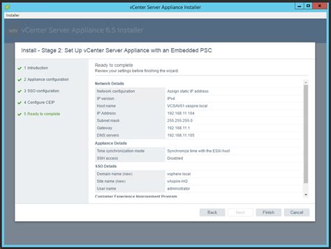 VGarethLewis VMware VCenter Server Appliance Installation Configuration